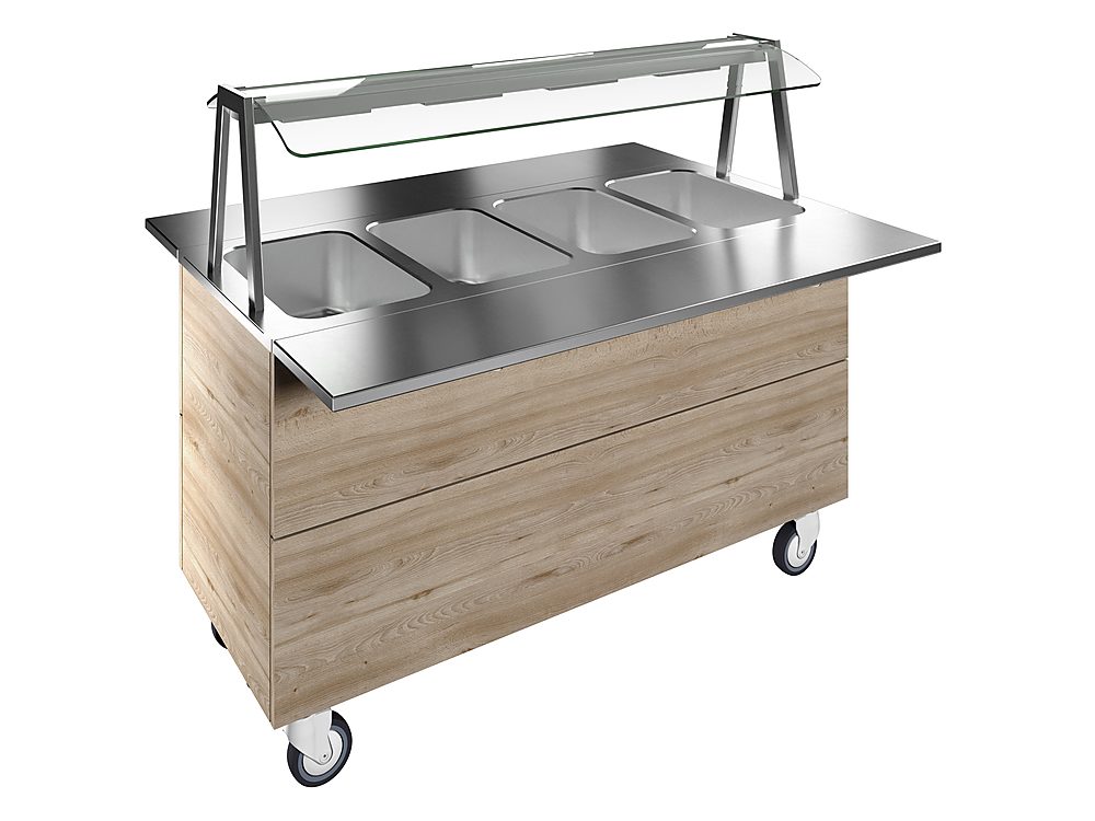 Flexy Compact Bain-marie, four wells (4GN) with wheels H=900mm ...