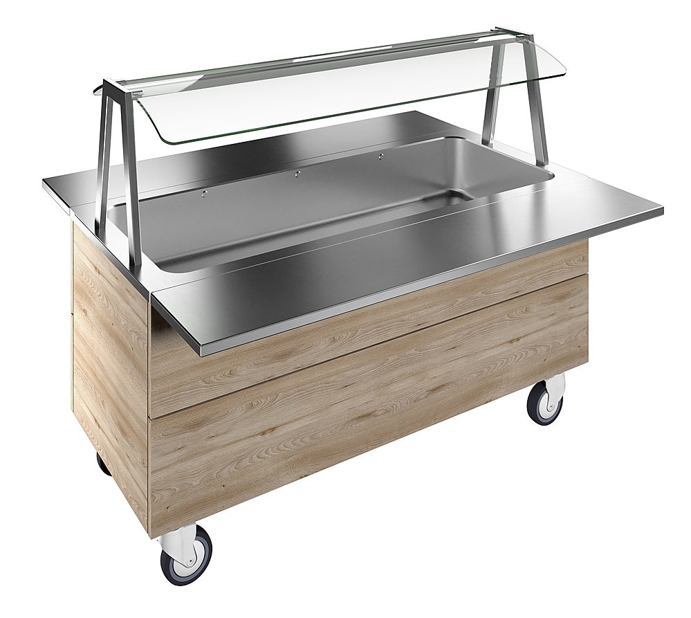 Flexy Compact Bain-marie, one well (4GN) with wheels H=750mm, overshelf ...