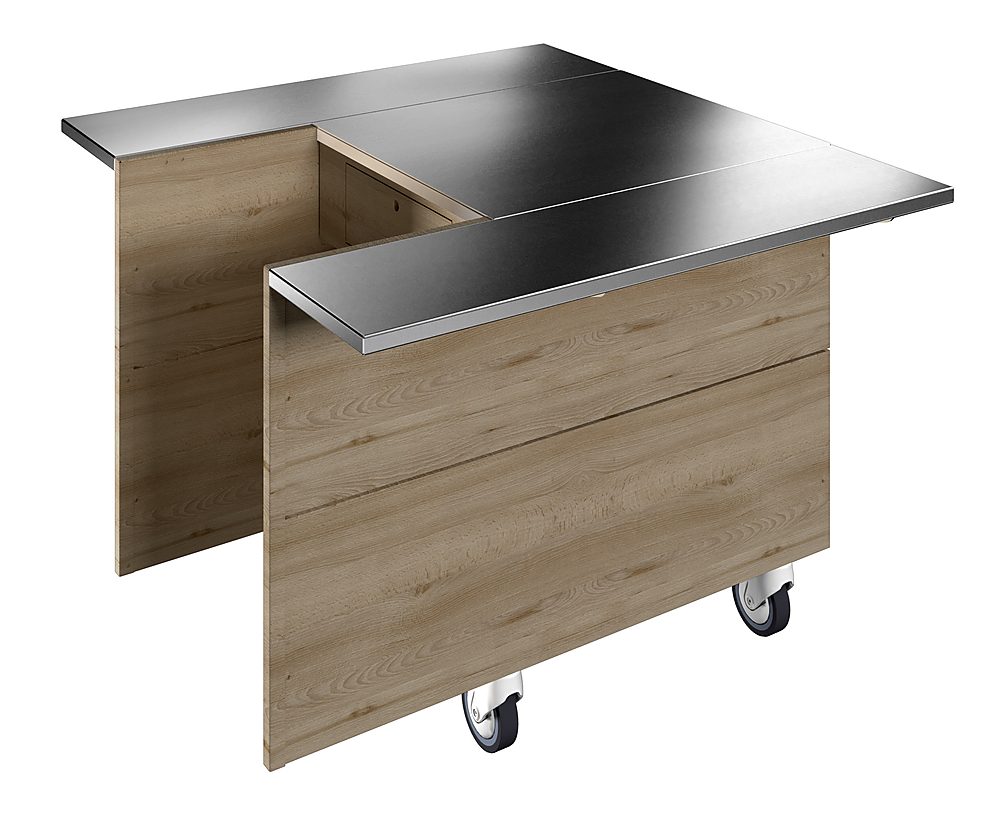 Flexy Compact Cashier Unit with wheels and two stainless steel tray ...