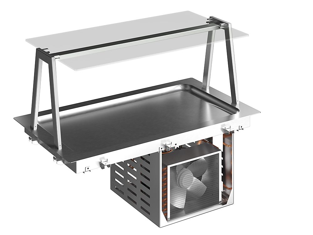 Drop-In Drop-in refrigerated stainless steel surface (3 GN container ...