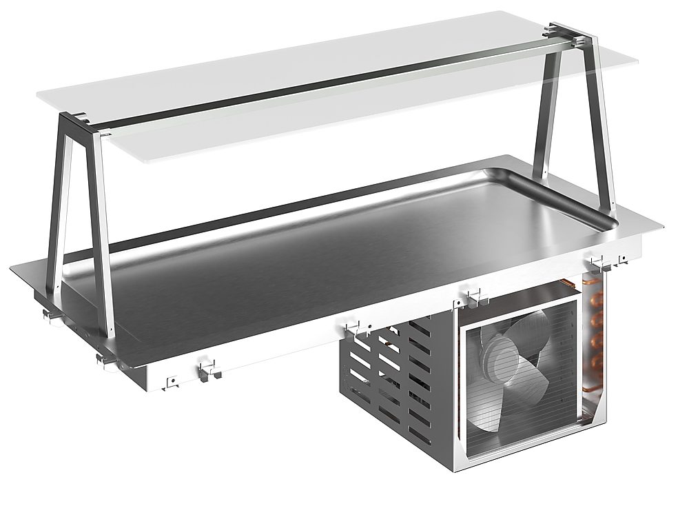 Drop-In Drop-in refrigerated stainless steel surface (4 GN container ...