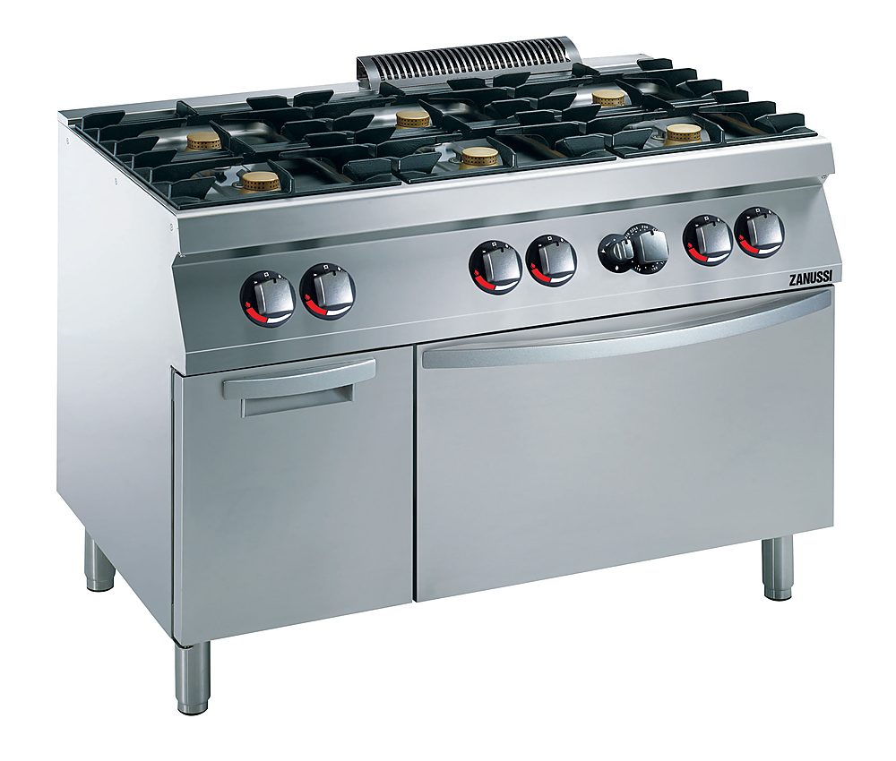 Modular Cooking Range Line EVO700 6-Burner Gas Range on Gas Oven with ...