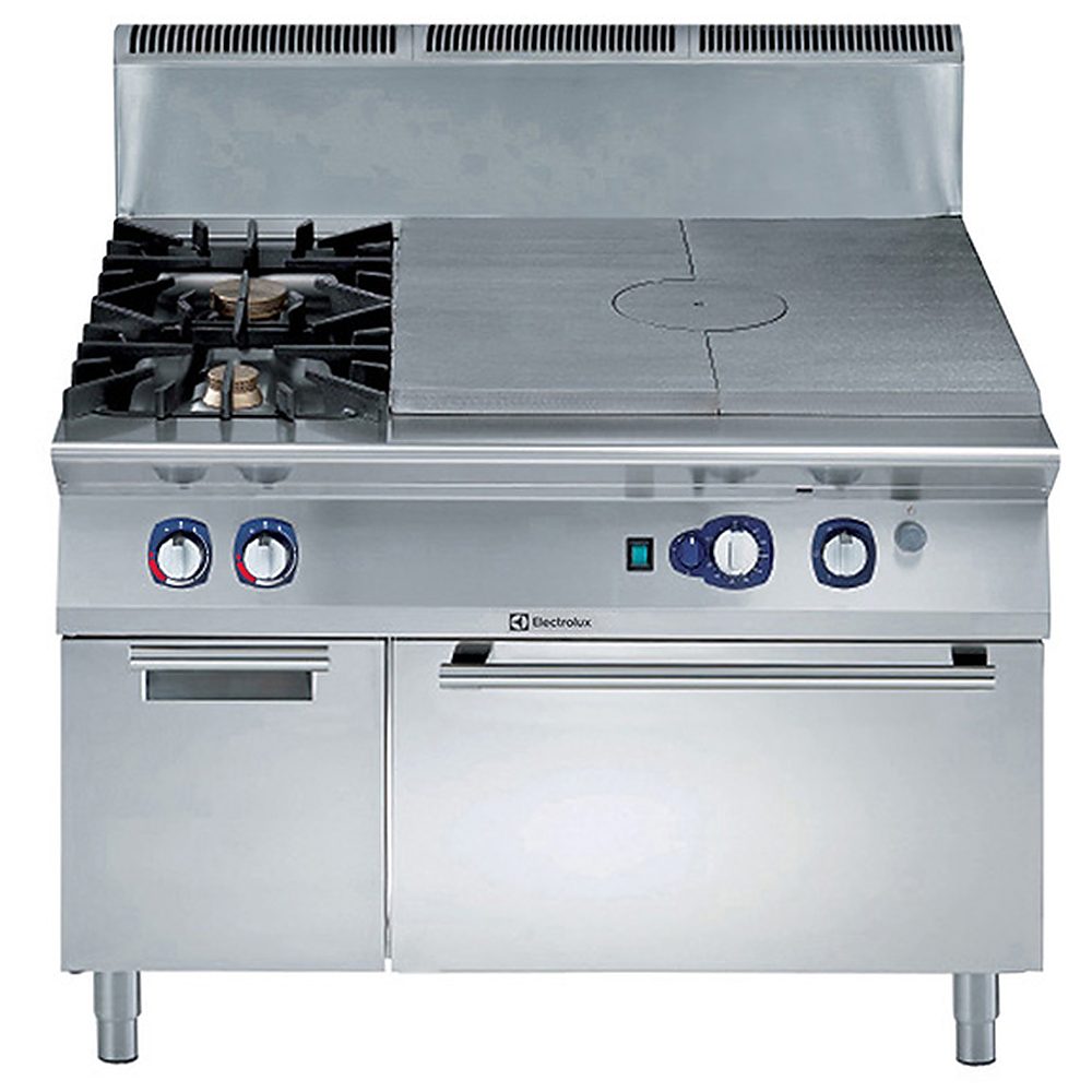 Modular Cooking Range Line 900XP Gas Solid Top on Oven with 2 Burners ...