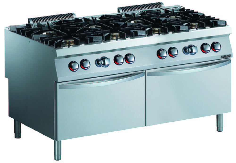 Modular Cooking Range Line EVO900 8-Burner Gas Range on 2 Gas Ovens ...