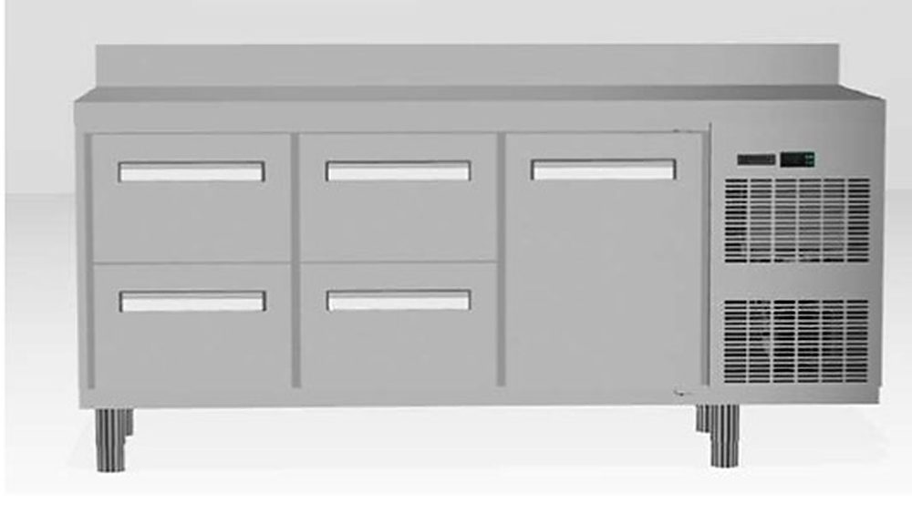Digital Undercounter Freezer Counter - 3 Door (R290) with upstand and ...