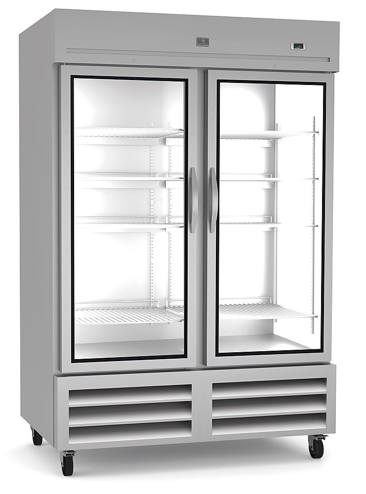 Refrigeration Equipment 2-Glass Door Full Height Refrigerator 54" Long ...