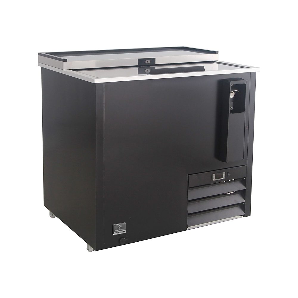 Refrigeration Equipment Slide Top Bottle Cooler Black 37" Long (738294 ...