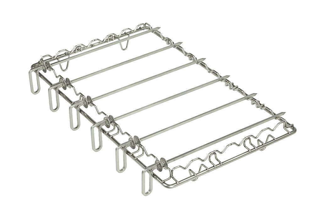 Cooking accessories Kit universal skewer rack and 6 short skewers ...