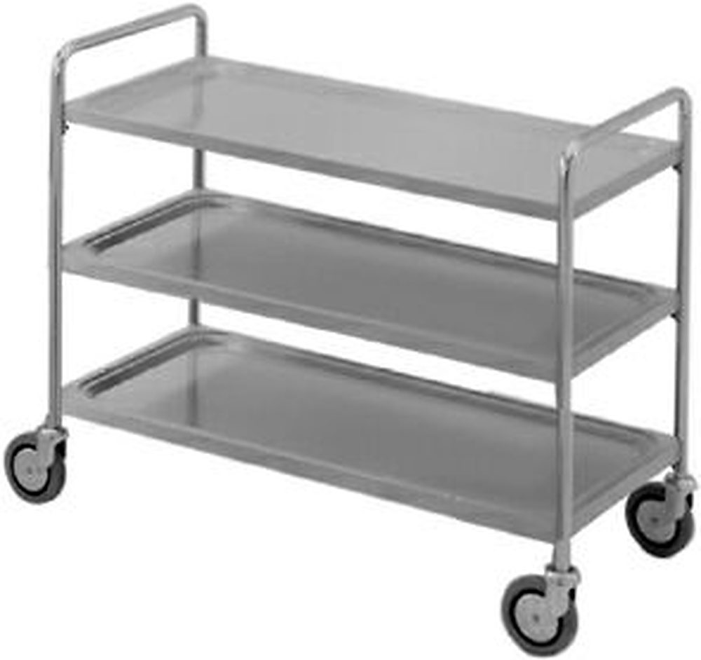 Service Trolleys 3 Tier Service Trolley with Handle 1200 mm (361210 ...