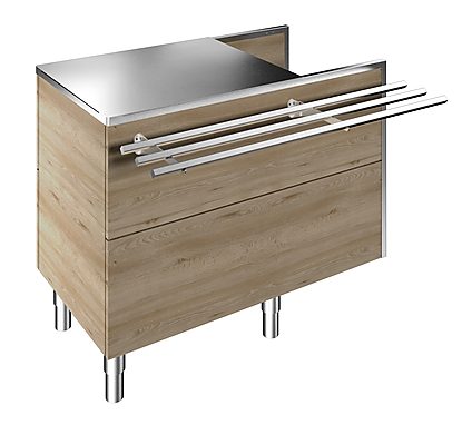 Flexy Compact Cashier unit with one stainless steel tubolar tray slider ...