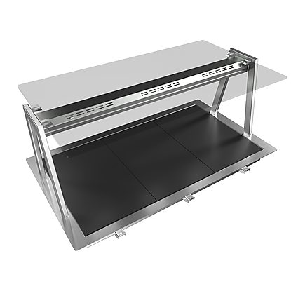 Drop-In Drop-in tempered glass top (3 GN container capacity) with A ...