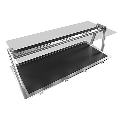 Drop-In Drop-in tempered glass top (4 GN container capacity) with A ...