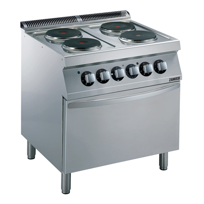 Modular Cooking Range Line EVO700 4 Hot Plates Electric Boiling Top Range on Electric Oven 372016 Zanussi Professional