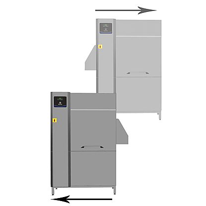 Warewashing Single rinse Rack Type dishwasher, 100 racks/hour, electric ...