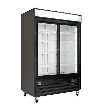 Refrigeration Equipment 2-Sliding Glass Door Full Height Merchandiser ...