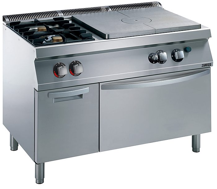 Modular Cooking Range Line EVO700 Gas Solid Top on Gas Oven with 2 ...
