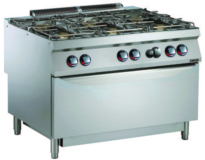 Modular Cooking Range Line EVO900 6-Burner Gas Range on Large Gas Oven ...