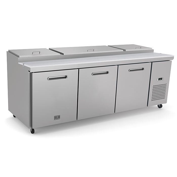 Refrigeration Equipment 3-Door Pizza Prep Table 94" Long 12-1/3 Pan ...