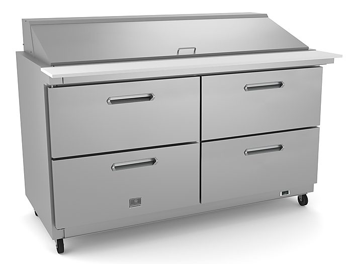 Refrigeration Equipment 4-Drawer Mega Top Prep Table 61" Long 24-1/6 ...