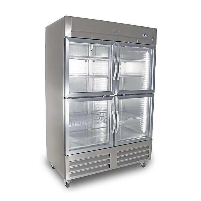 Refrigeration Equipment 4-Half Glass Door Full Height Refrigerator 54 ...